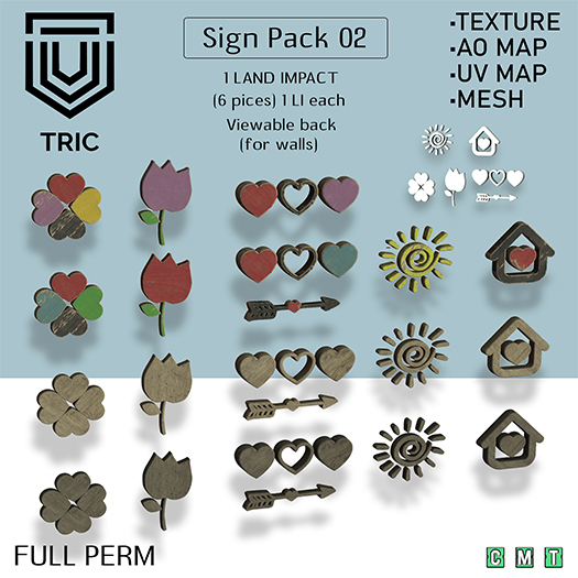 Second Life Marketplace - [Tric] - Sign Pack 02 Full Perm